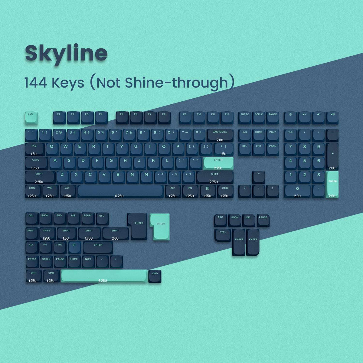 [Extra Stock] XVX Skyline Low Profile Double-Shot Keycap Set – XVX ...