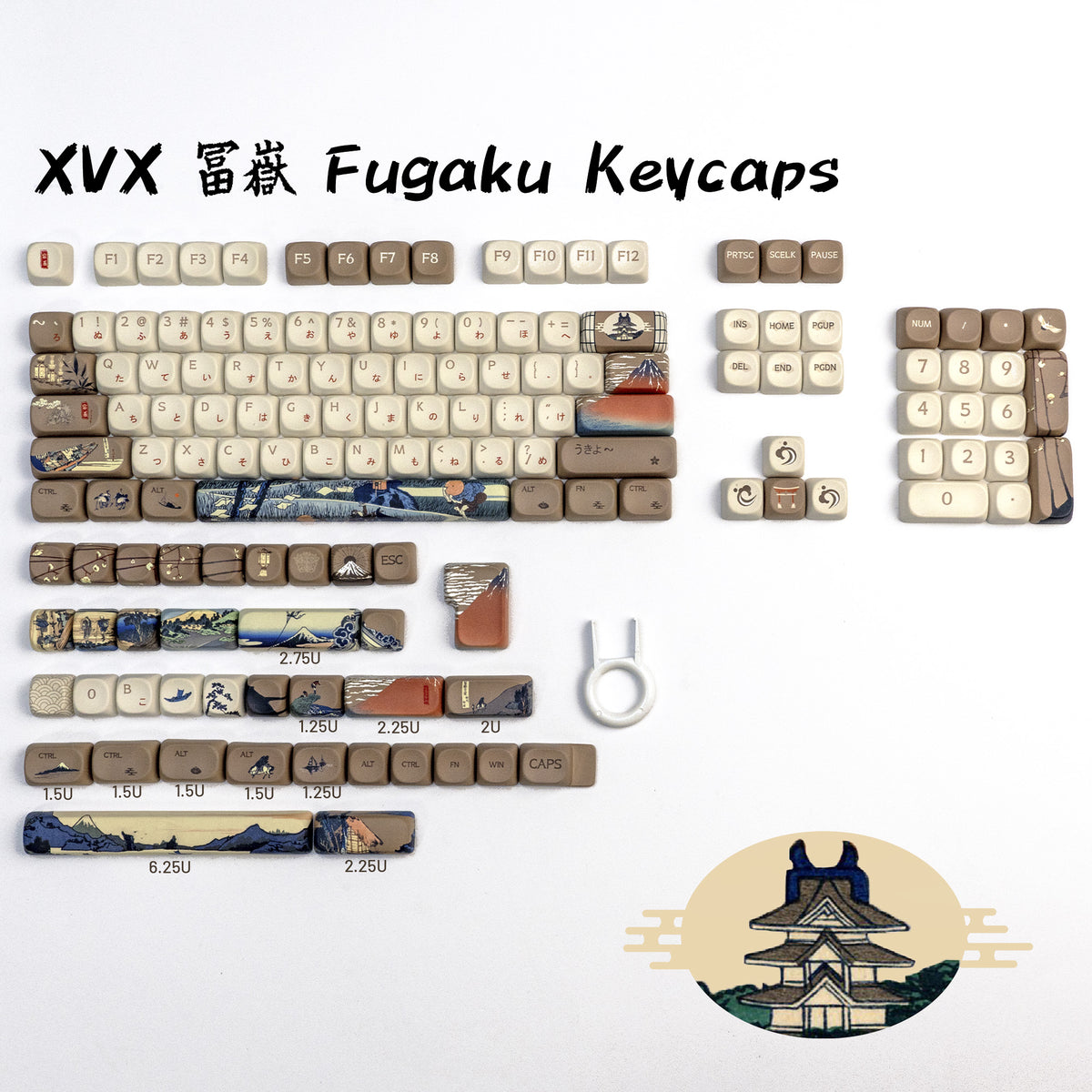 XVX Fugaku MOA Profile Dye-Sub PBT Keycap Set 140-Key – XVX Keyboard ...