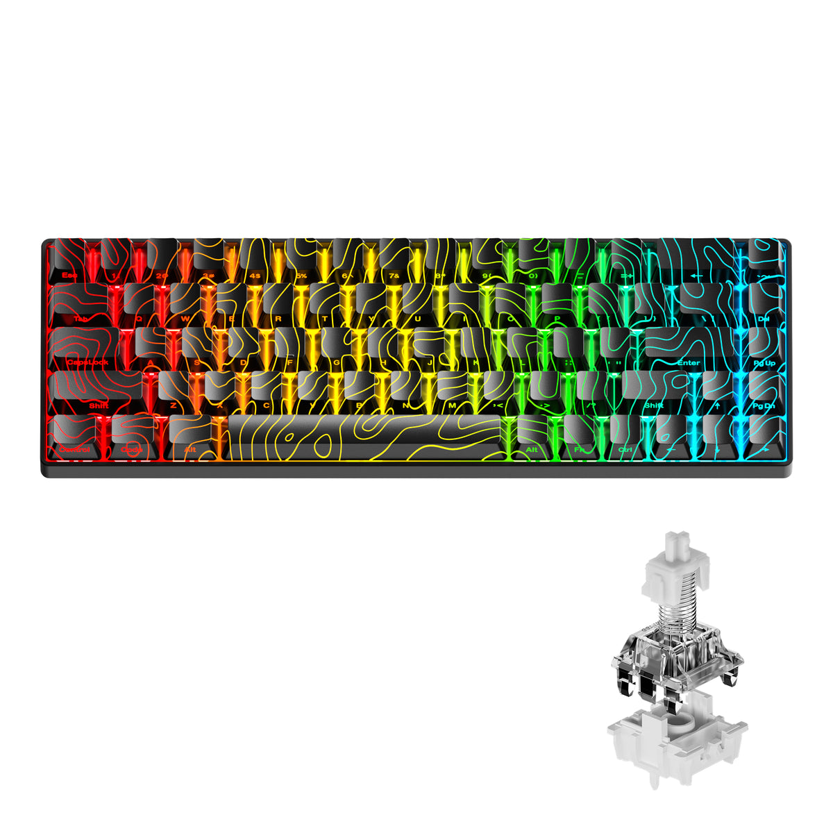 XVX HE68 Rapid Trigger Gaming Hall Effect Keyboard Gateron Magnetic sw ...