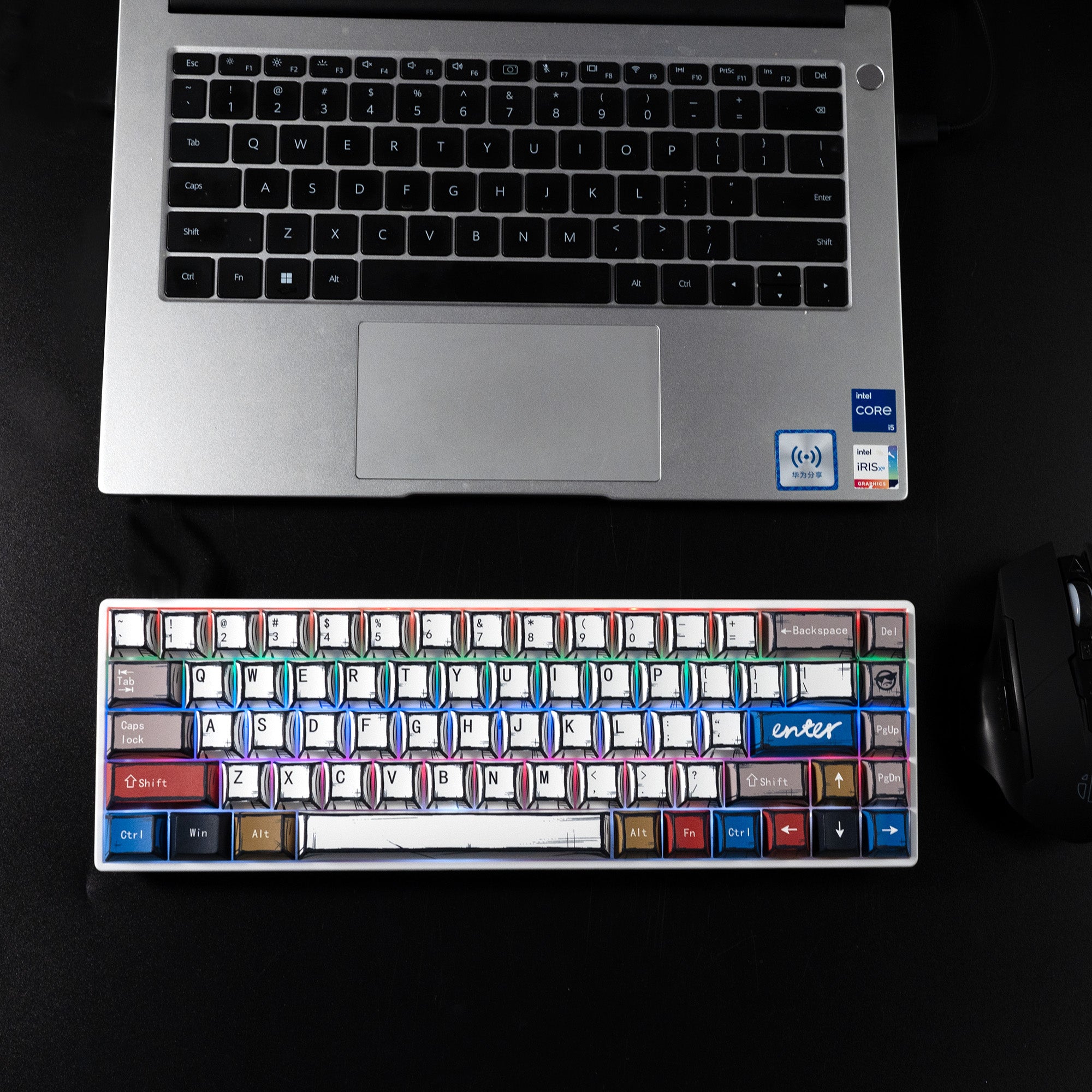 XVX Manga Theme Cherry Profile Dye-Sub PBT Keycaps Full Set (134-Keys ...