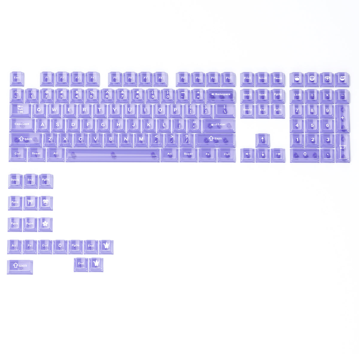 XVX Clear Keycaps Cherry Profile Keycap Full Set (124-Key) – XVX ...