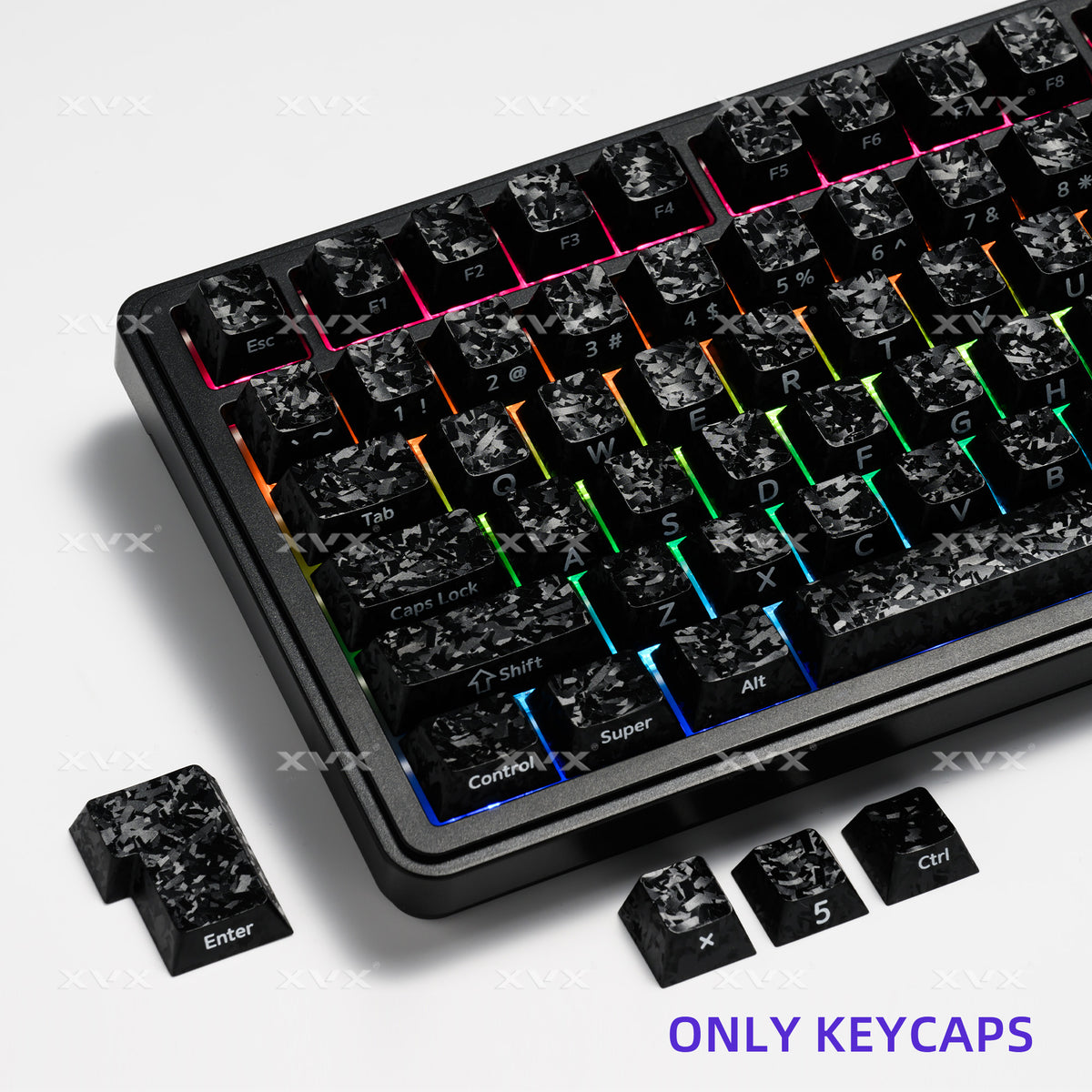 XVX Forged Carbon-Look Cherry Profile Keycaps Set 119-key – XVX ...