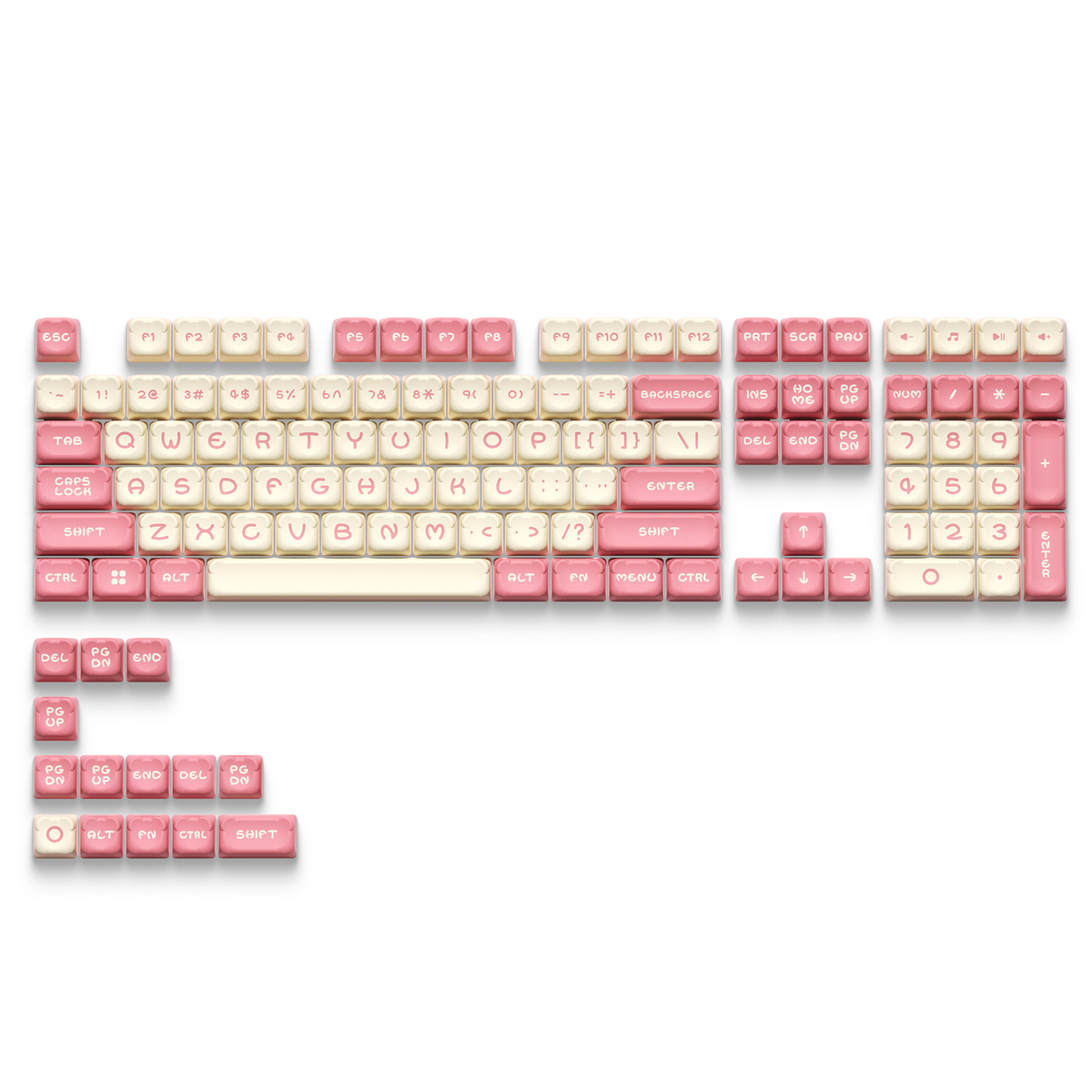 Sakura Bear MDA Profile PBT Keycap – XVX Keyboard Channel