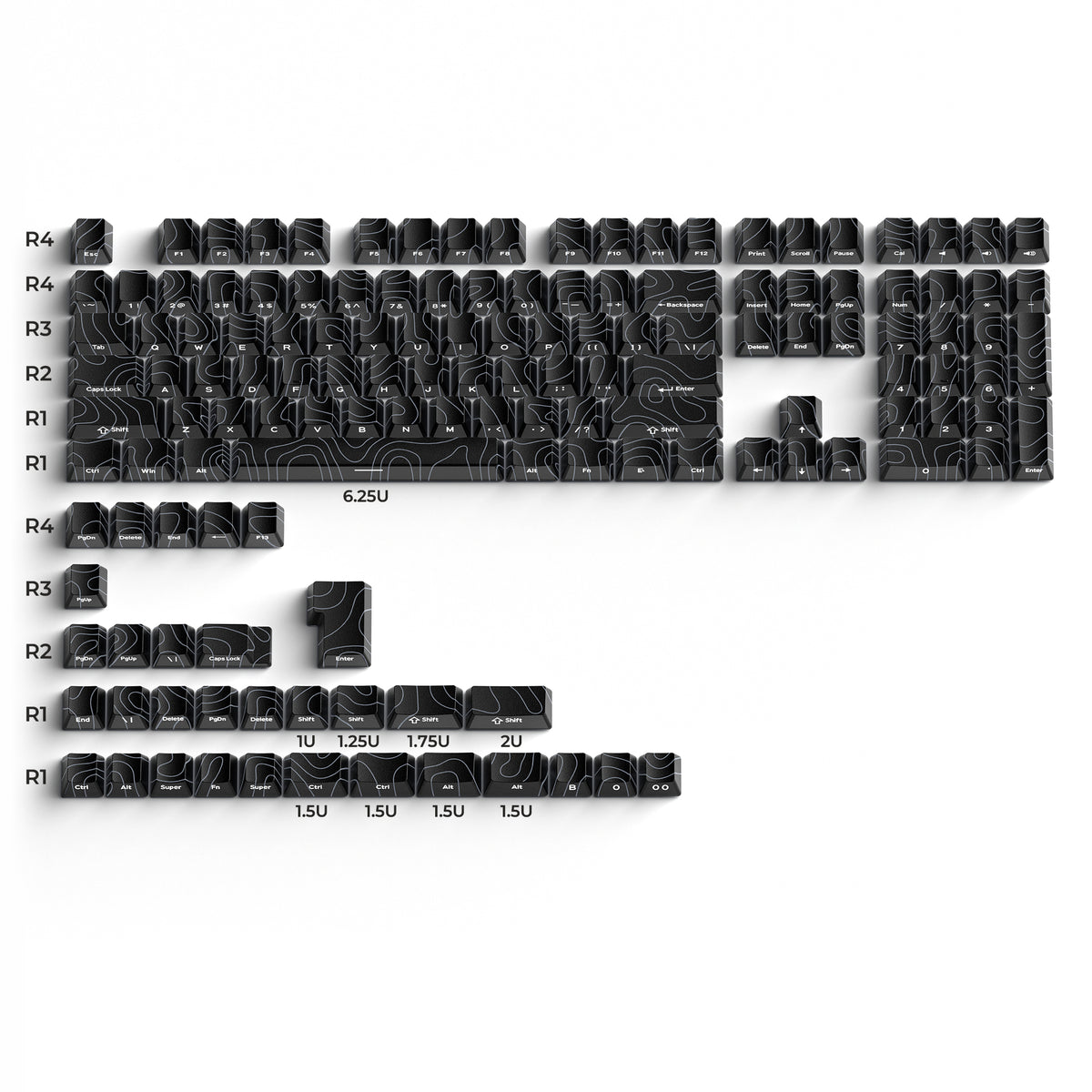 XVX Topographic Version Pattern Shine-Through OEM Profile Doubleshot P ...