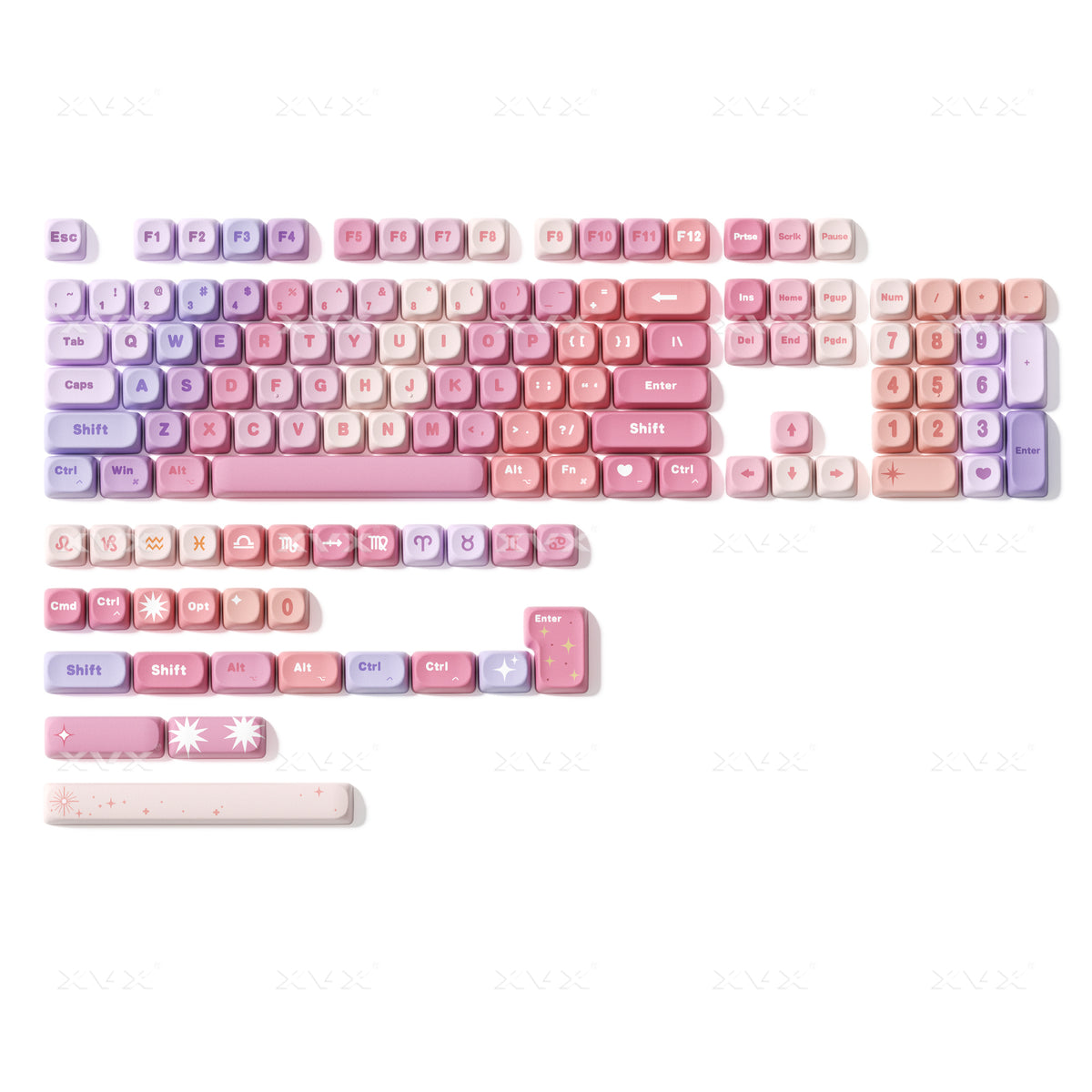 XVX 12 Zodiac Signs MOA Profile Dye-Sublimation PBT Keycap Set – XVX ...