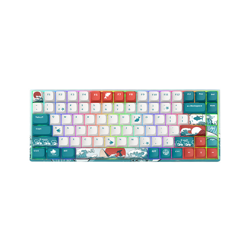 XVX M84 Coral Sea Themed 84 Keys Hot-Swappable Mechanical Keyboard ...